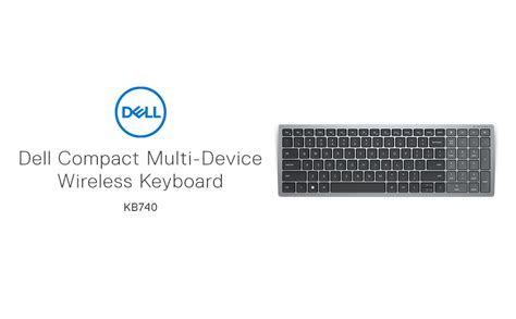 Dell Wireless Keyboard Kb740 Titan Grey Full Size Qwerty Us Scissor Keys 2 4 Ghz