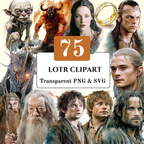 Lotr Clipart Lord Of The Rings Clipart Svg Png Clipart Bundle Gandalf