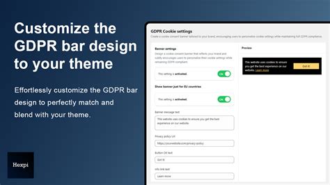 Hexpi Gdpr Cookies Consent Ensure Gdpr Compliance With Engaging Cookie Consent Tools Shopify