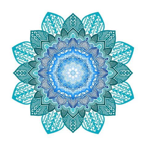 Water Theme Mandala With Ethnic Decorative Elements Stock Illustration