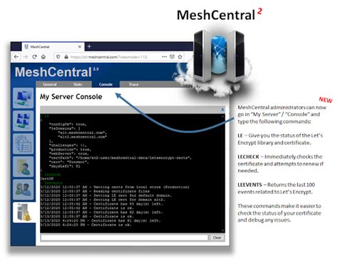 meshcentral let s encrypt remote mouse device details touchid