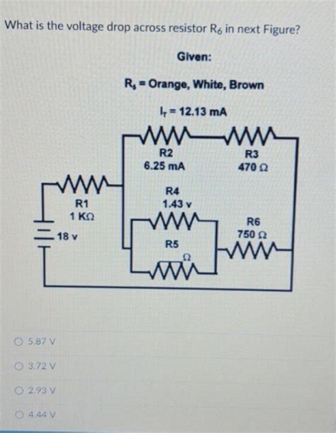 Solved What Is The Voltage Drop Across Resistor Ro In Next