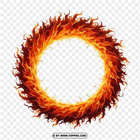 Fiery Flame Circle Ring For Dynamic Designs Toppng