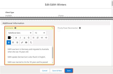 Add An Hcp Clients Story To Their Contact Record Lumary