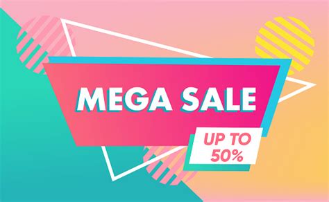 생생한 컬러 판매 배너 서식 파일 특별 한 판매를 제공 합니다 시즌 특별 할인 배너의 끝입니다 벡터 일러스트입니다 평면 디자인입니다 3차원 형태에 대한 스톡 벡터 아트 및