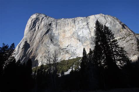 Cliff Face Of El Capitan Yosemite National Park California Stock
