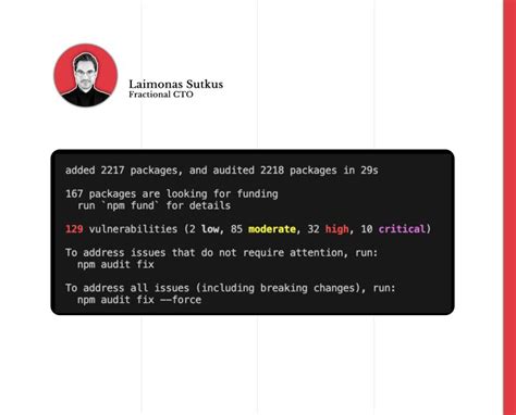 laimonas sutkus ⭕️ on linkedin software dependency npm js javascript node