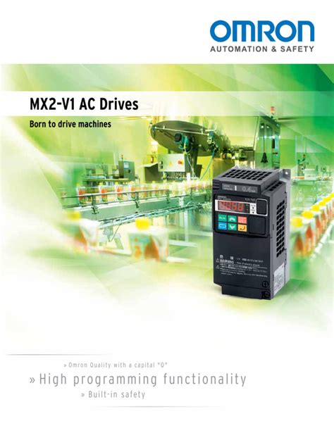 Omron Mx2 V1 Drives Brochure Pdf Power Supply Alternating Current