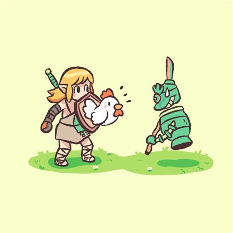 link cucco and soldier construct the legend of zelda and 1 more