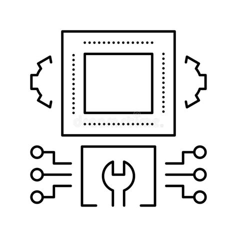 Engineering System Line Icon Concept Engineering System Vector Linear Illustration Symbol