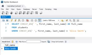 SQL CONCAT WS Function Syntax Examples 4