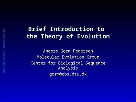 Ppt Center For Biological Sequence Analysis Brief Introduction To The