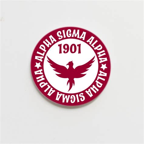 Alpha Sigma Alpha Greek Merit Badge Button Etsy