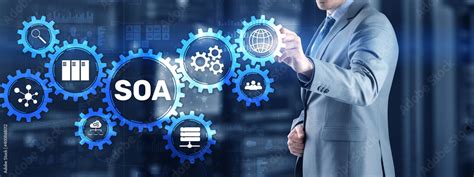 SOA Service Oriented Architecture Under Principle Of Service Encapsulation Stock Photo Adobe