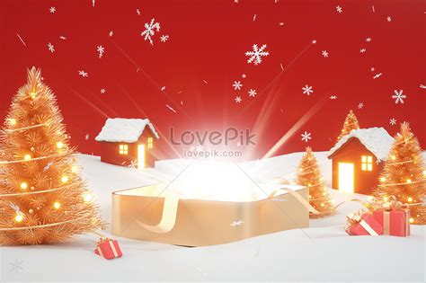 크리스마스 선물 상자 장면 배경 사진 및 창의적인 일러스트 무료 다운로드 Lovepik