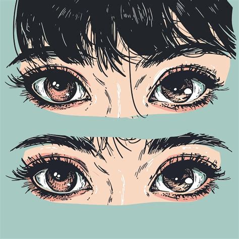Premium Vector Manga Girl Eyes