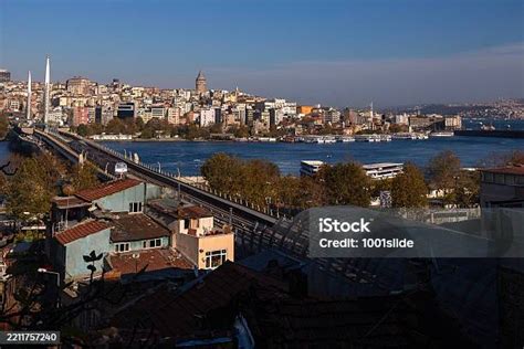 골든 혼 메트로 브리지 갈라타 타워 및 워터 프론트 빌딩 이스탄불 0명에 대한 스톡 사진 및 기타 이미지 0명 갈라타 타워 건물 외관 Istock