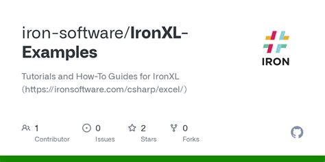 Github Iron Softwareironxl Examples Tutorials And How To Guides For Ironxl