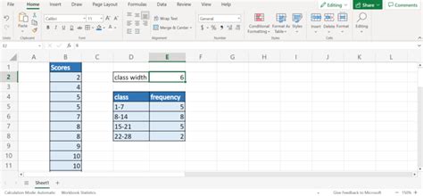How To Calculate Class Width In Excel Sheetaki