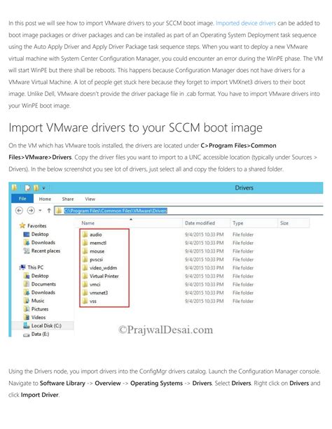 Solution Part 35 How To Import Vmware Drivers To Your Sccm Boot Image