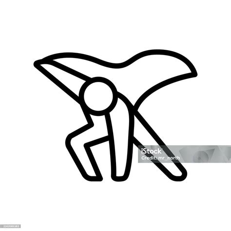 슈퍼 히어로 랜딩 아이콘 얇은 선 스타일 벡터 일러스트 레이 션 그래픽 디자인 0명에 대한 스톡 벡터 아트 및 기타 이미지 0명 로고 벡터 Istock