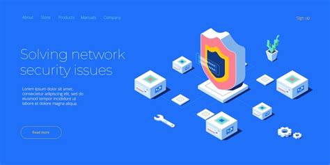 Premium Vector Network Data Security Isometric Online Server Protection System Concept With