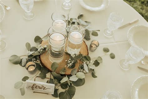 Eucalyptus Centerpiece With Candles Popular Stores