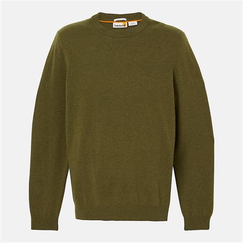 Maglione Girocollo In Lana Merino Cohas Brook Da Uomo In Verde