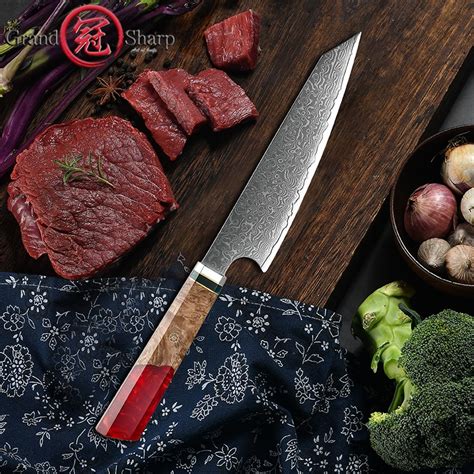 일본 다마스커스 주방 요리사 칼 고기 슬라이스 과일 야채 도마 칼 그랜드 샤프 65 인치 유틸리티 나이프 Vg10주방 칼 Aliexpress