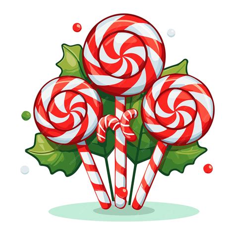 Premium Vector Christmas Candy Vector Art Illustration Design