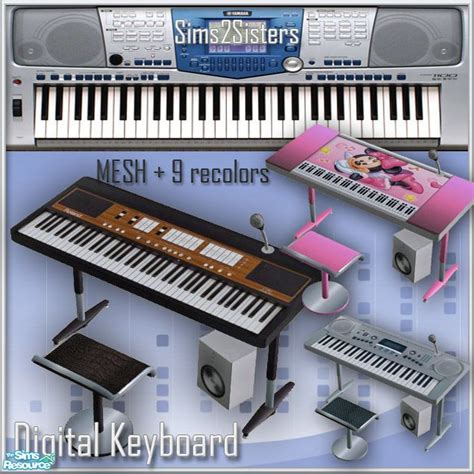 S2s Digital Keyboards Set For Sims 2