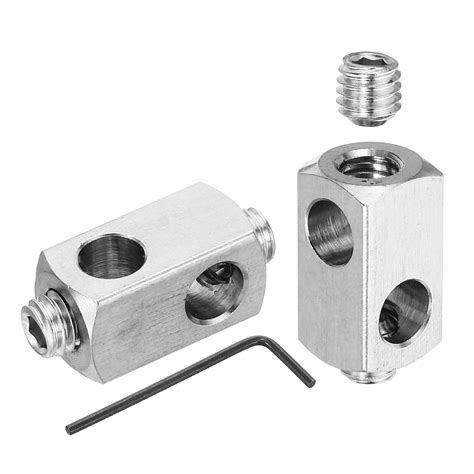 Uxcell Cross Wire Rope Clips Set 2 Pack Rectangle Cable Clamps With Screws Spanner For 1 4