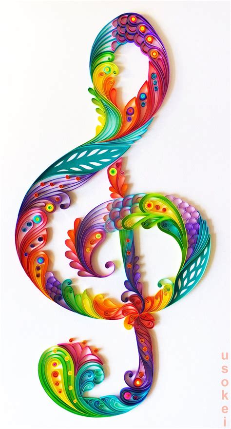 Treble Clef Quilling Pattern Art Quilling Folding Origami Quilling