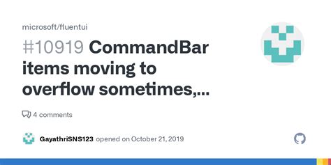 Commandbar Items Moving To Overflow Sometimes Working Properly Only On Re Render · Issue