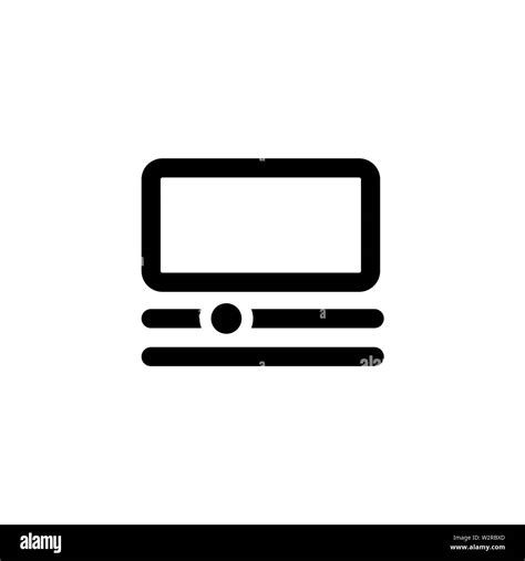 Vintage Computer Icon In Flat Style Vector For Apps UI Websites Black Icon Vector