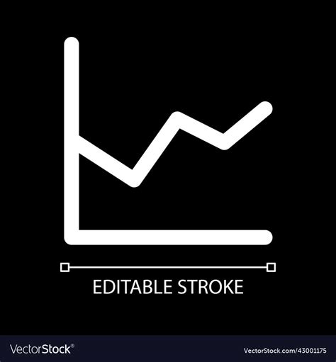 Diagram White Linear Ui Icon For Dark Theme Vector Image