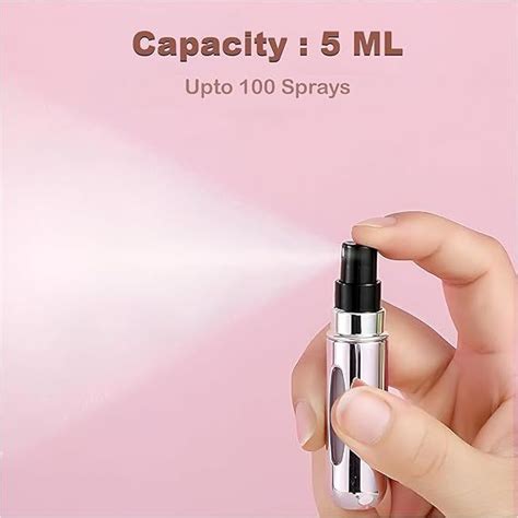 Mini Perfume Refillable Atomizer 5ml Compact Metal Spray Bottle For