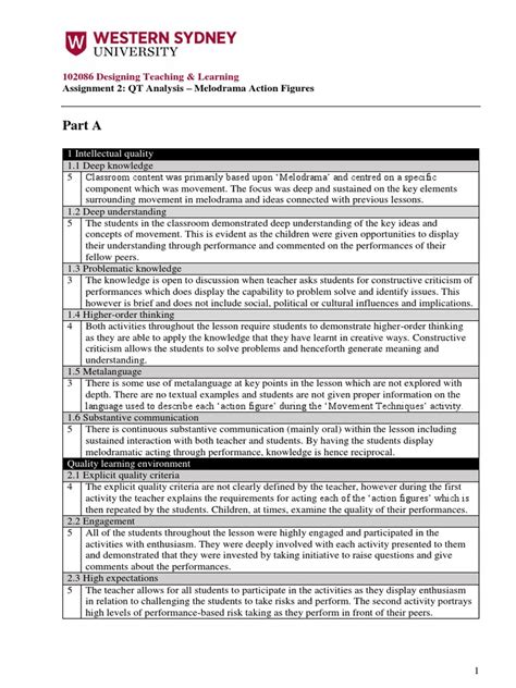 Designing Teaching Learning Qt Analysis Pdf Teachers Narrative