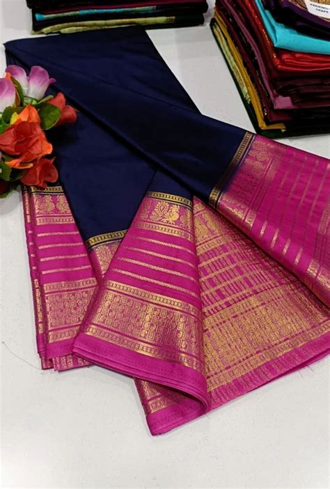Mysore Semi Crepe Silk Saree With Blouse Piece 63m At ₹ 875piece In