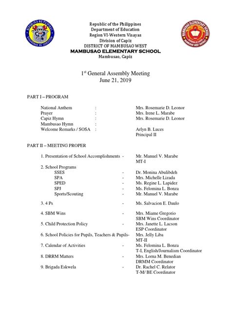 1st General Assembly Meeting 06212019 Pdf