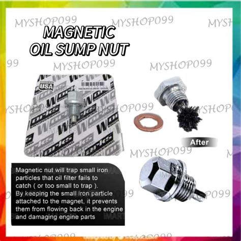 Works Engineering Magnetic Oil Sump Drain Plug Nut 12mm Perodua Myvi