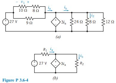Solved A Determine Values Of R 1 And R 2 In Figure P 3 6 4b That Make 1 Answer