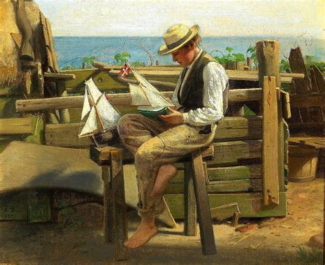 Anton Dorph Dreng Med Modelskibe Traditional Visual Art Under Public Domain License