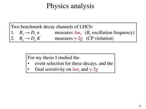 PPT Track Reconstruction And Physics Analysis In LHCb PowerPoint Presentation ID