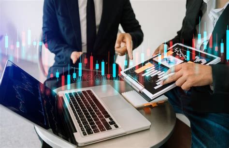Investor Diagram Stock Market Data Graph Balance Analyzing Index