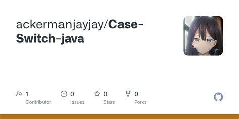 Github Ackermanjayjay Case Switch Java