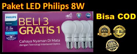 Paket Lampu LED Philips My Care 8w 8watt Promo Unicef Beli 3 Gratis 1 Lazada Indonesia