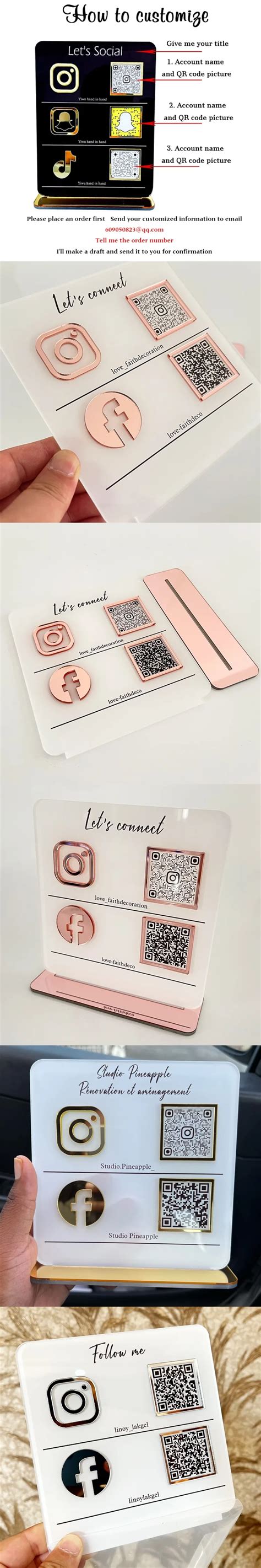 Scanning Qr Code Acrylic Glass Plexiglass Decorations