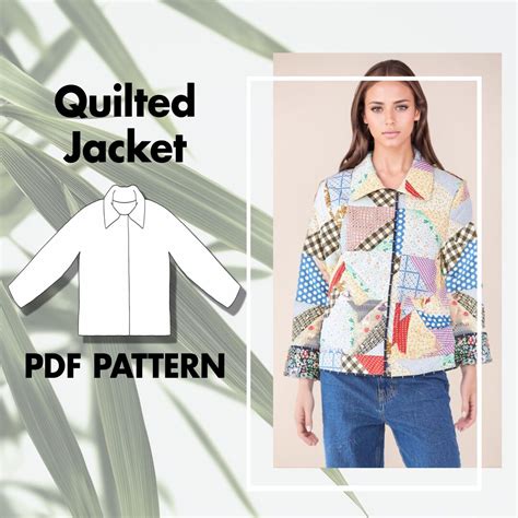 Womens Quilted Jacket Sewing Pattern Pdf Quilt Patchwork Jacket Sewing Pattern Sizes Xxs Xxl