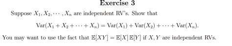 solved suppose x1 x2 ⋯ xn are independent rv s show that